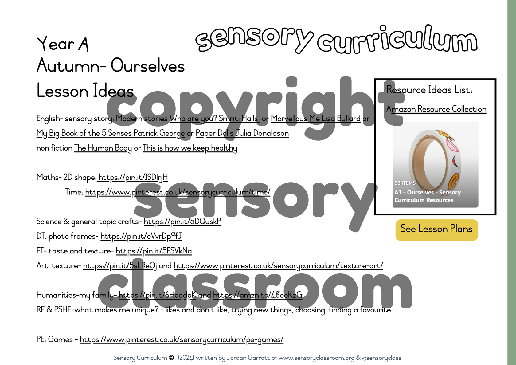 FULL Sensory Curriculum – Sensory Classroom