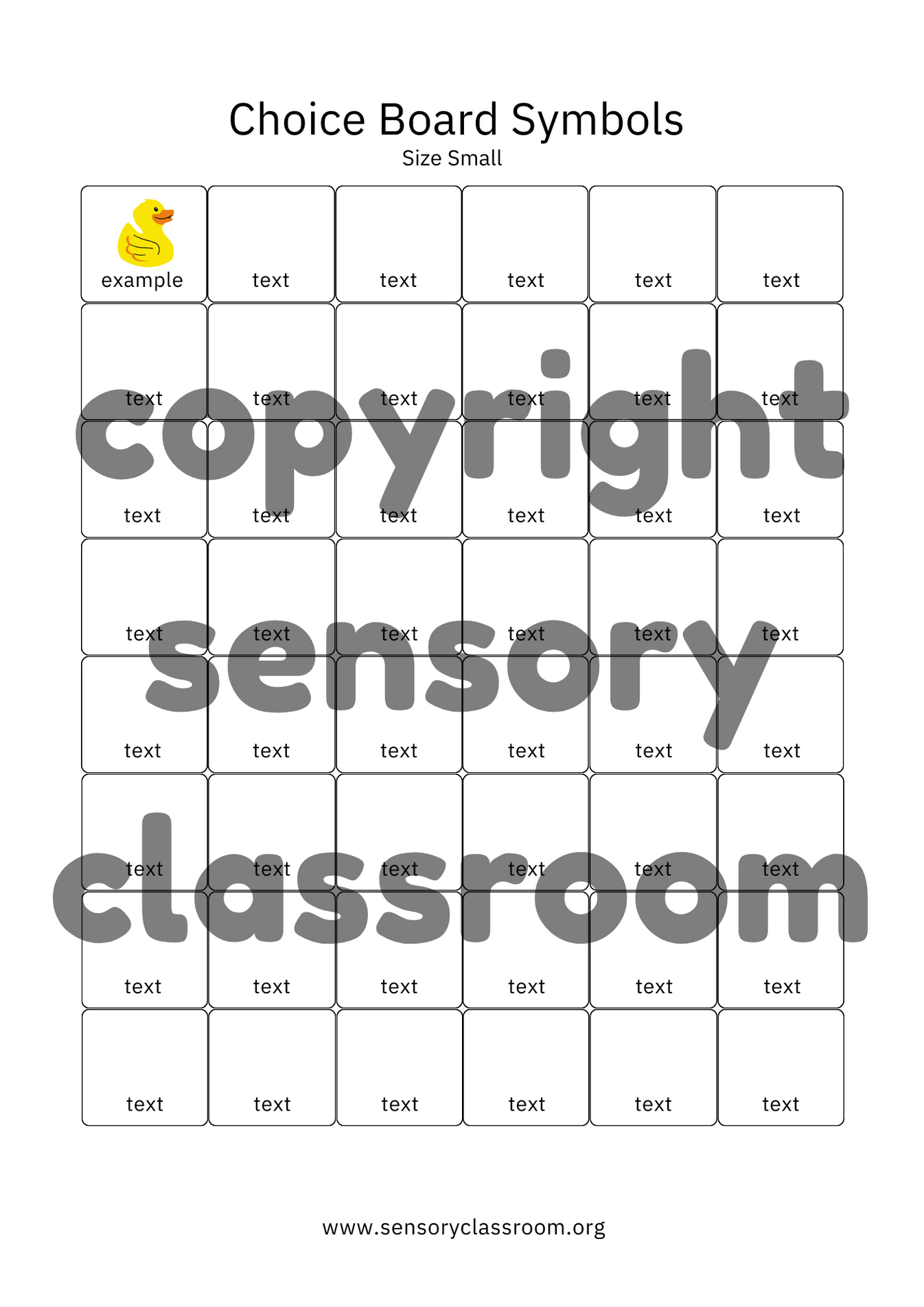 Choice Boards – Sensory Classroom Ltd
