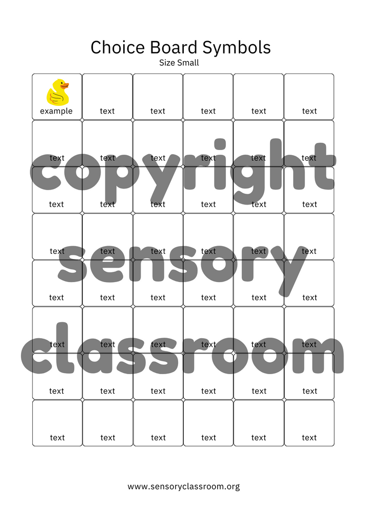 Choice Boards – Sensory Classroom Ltd