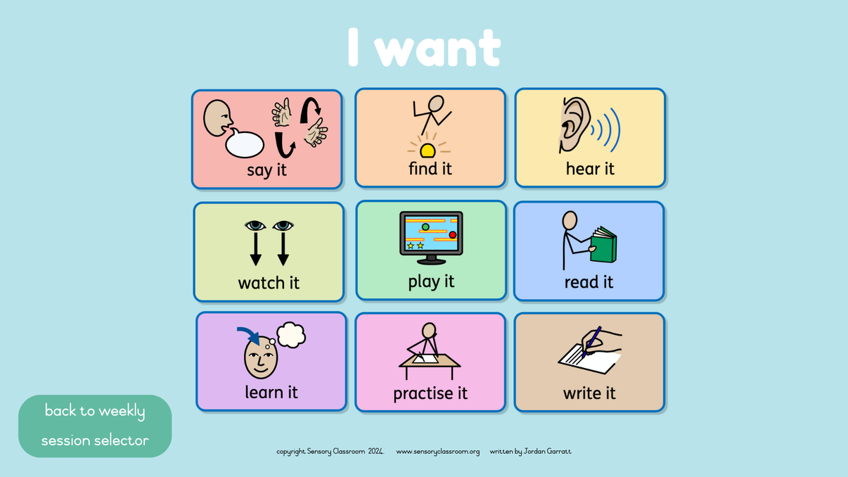 Core Word Programme Subscription – Sensory Classroom