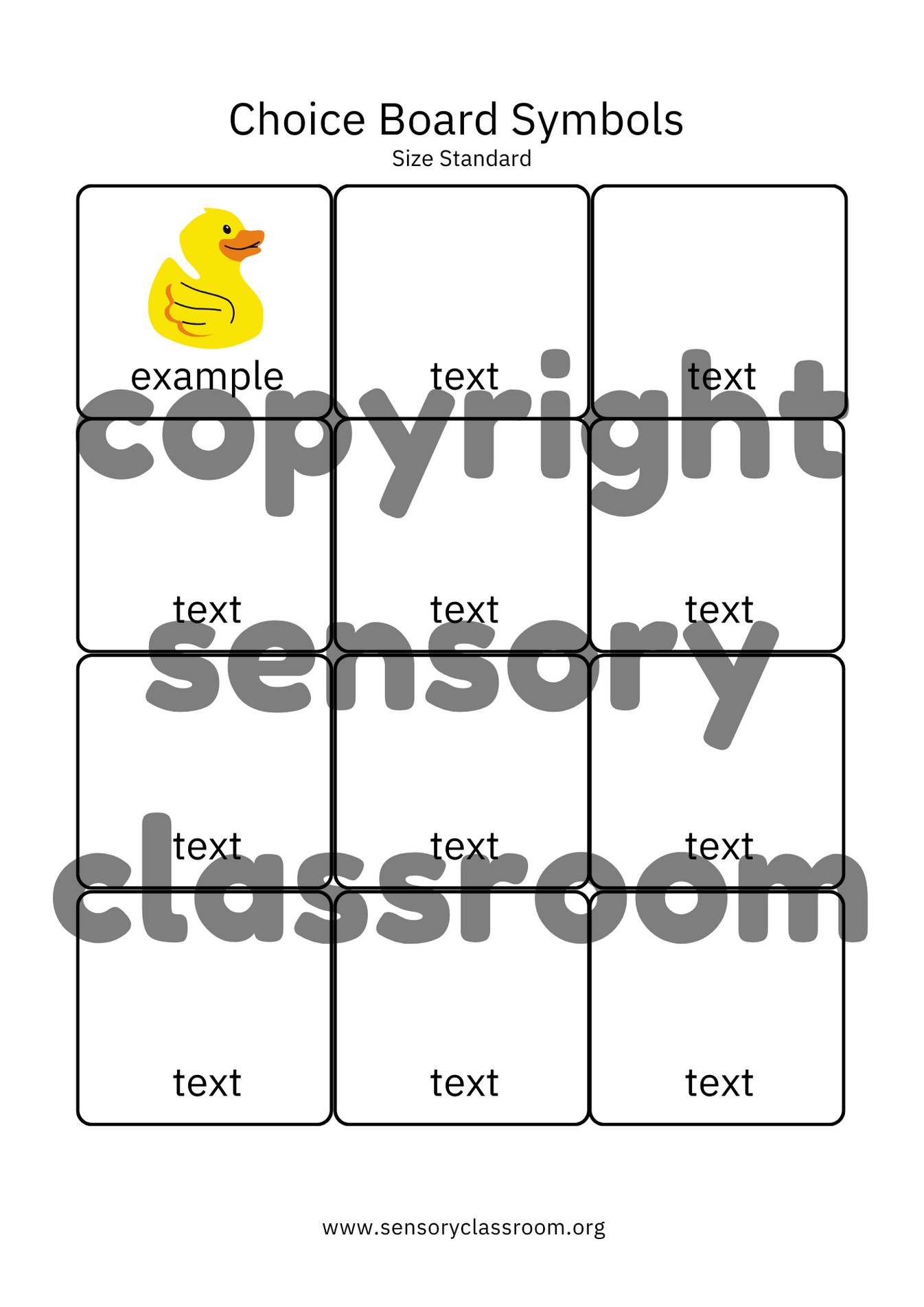 Choice Boards – Sensory Classroom Ltd