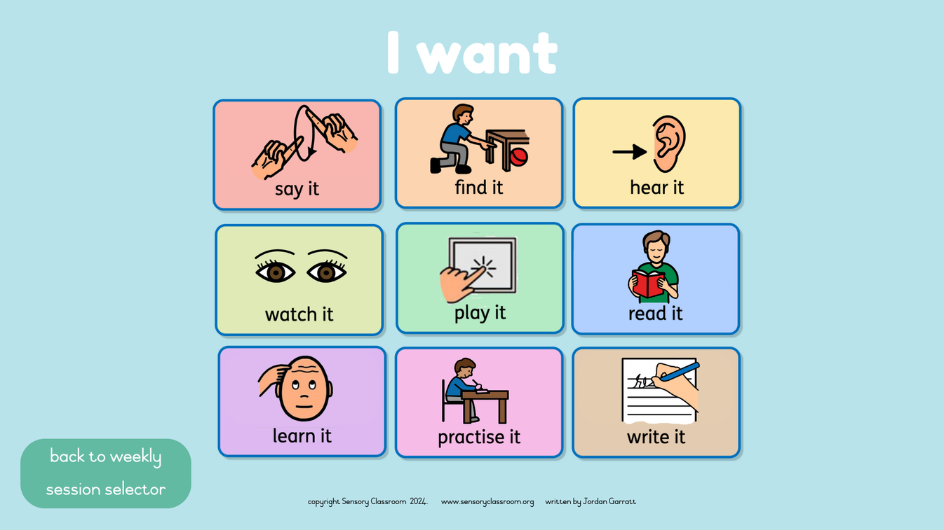 Core Word Programme Subscription – Sensory Classroom