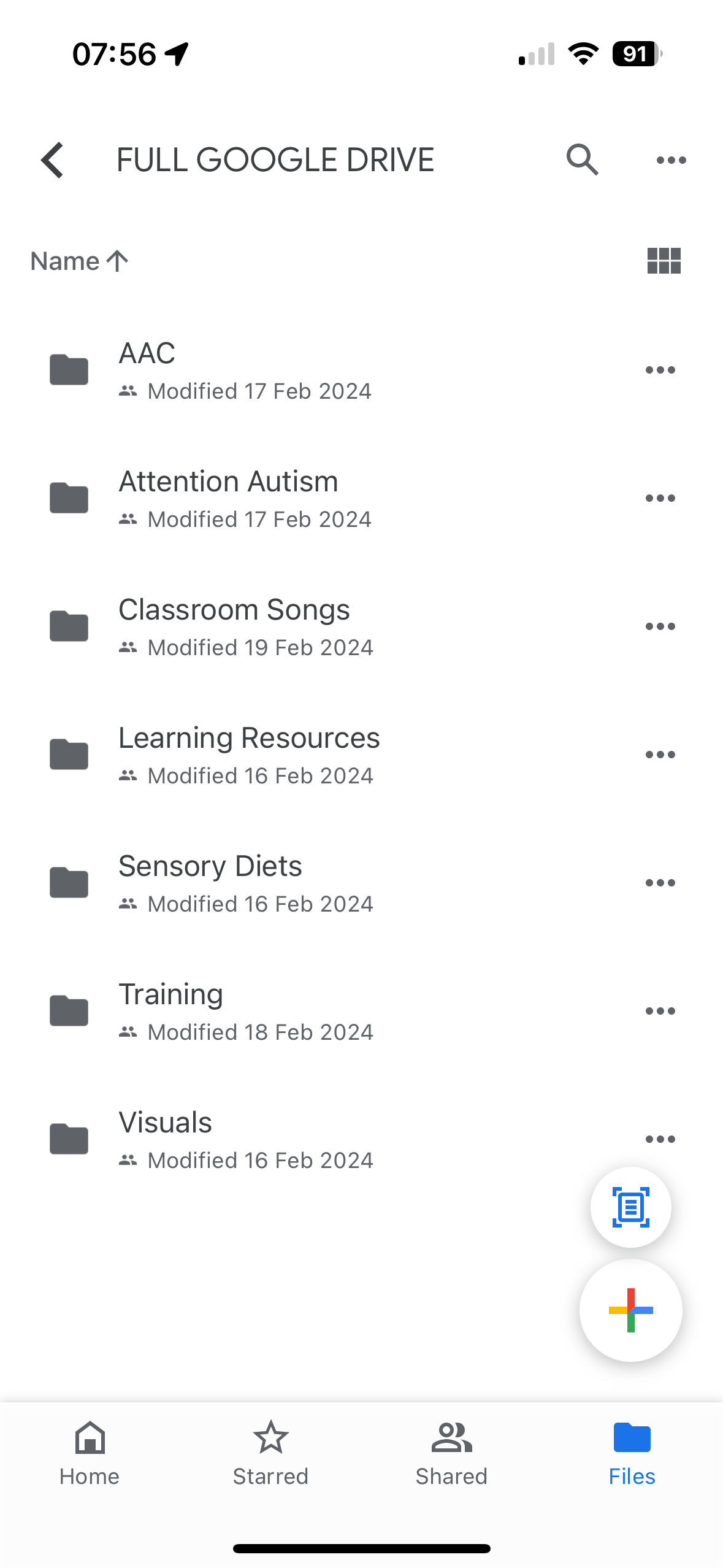 FULL Google Drive – Sensory Classroom
