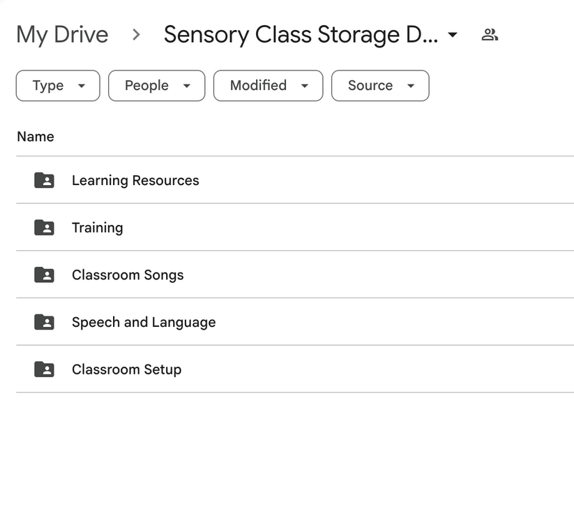 My Storage Drive – Sensory Classroom Ltd