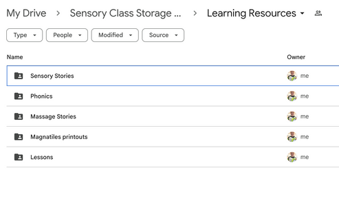 My Storage Drive – Sensory Classroom Ltd