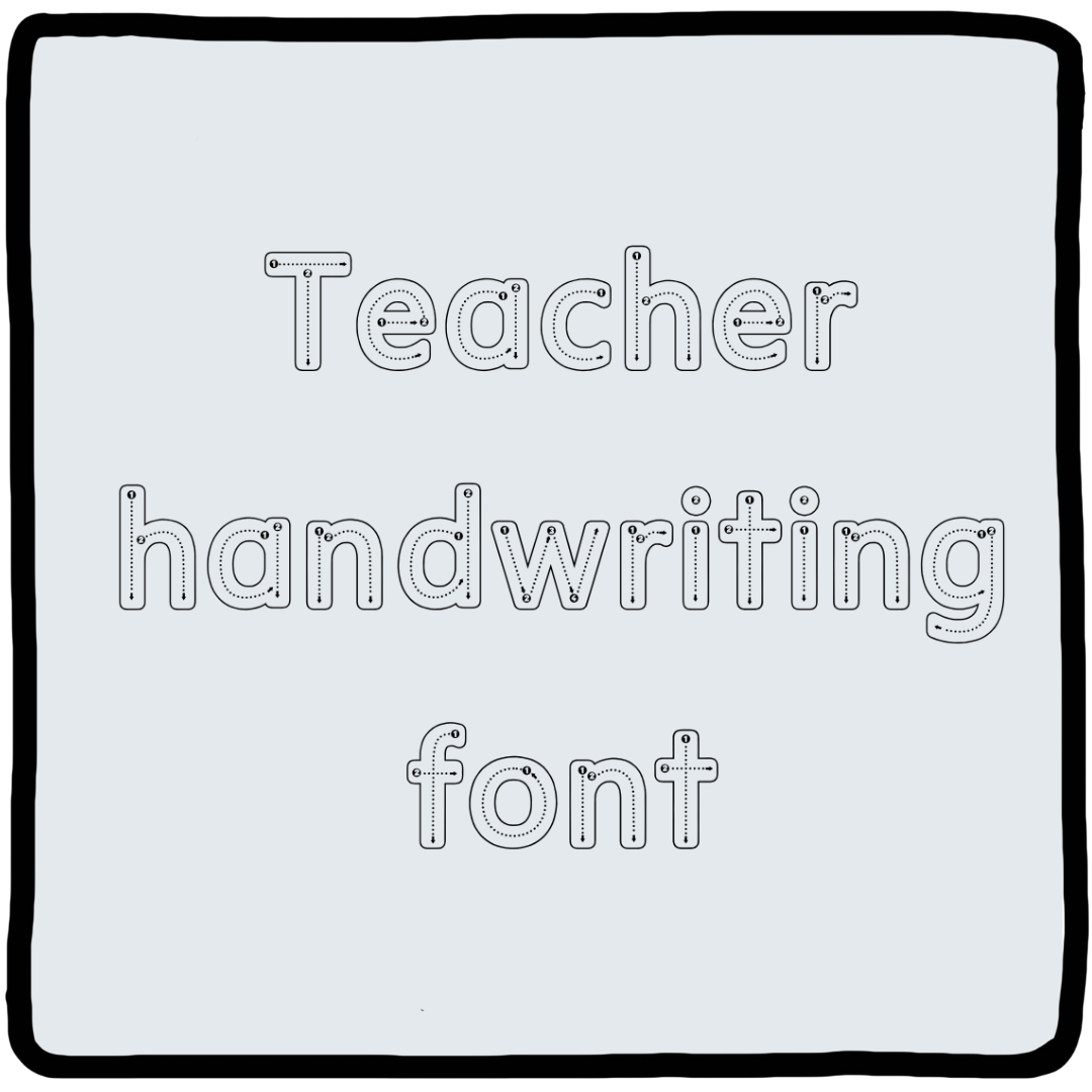 Teacher Handwriting Fonts – Sensory Classroom
