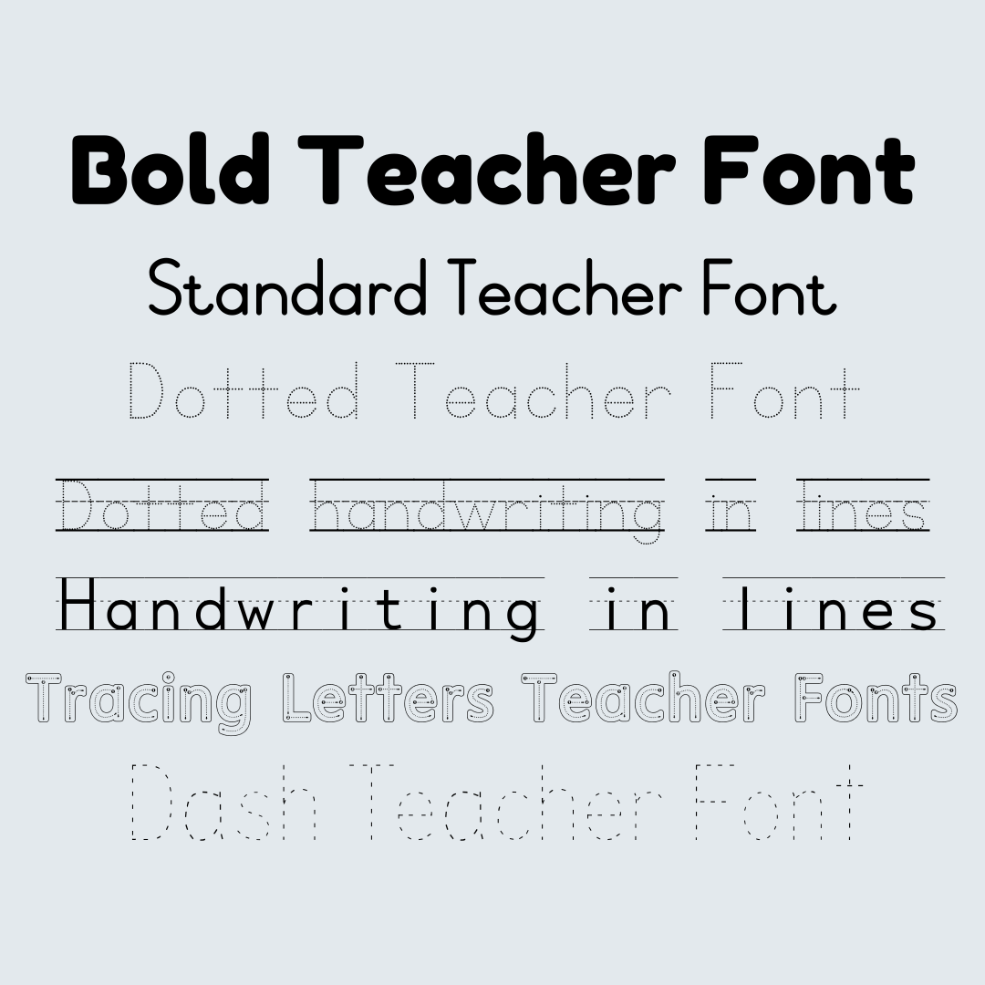 Teacher Handwriting Fonts – Sensory Classroom